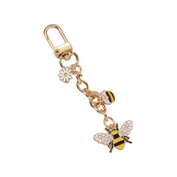 Other | Accessories | Bee Purse Charm Keychain With Flower | Poshmark